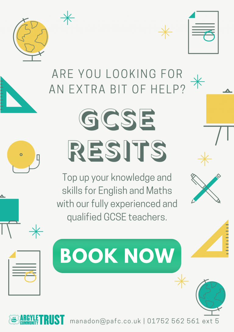 GCSE Resits Poster and Art (1) - Argyle Community Trust