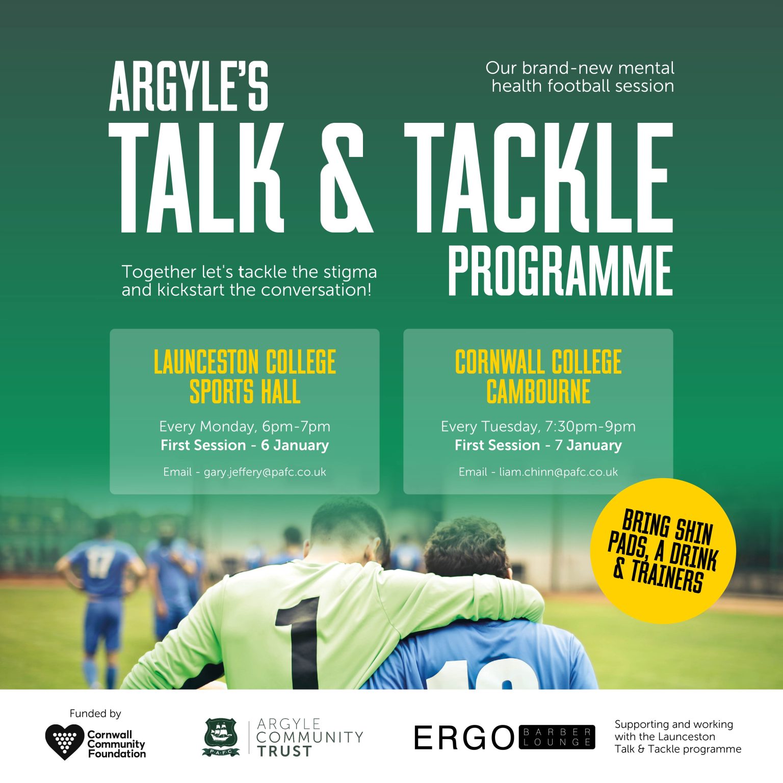 Talk & Tackle: Argyle's New Mental Health Programme - Argyle Community ...