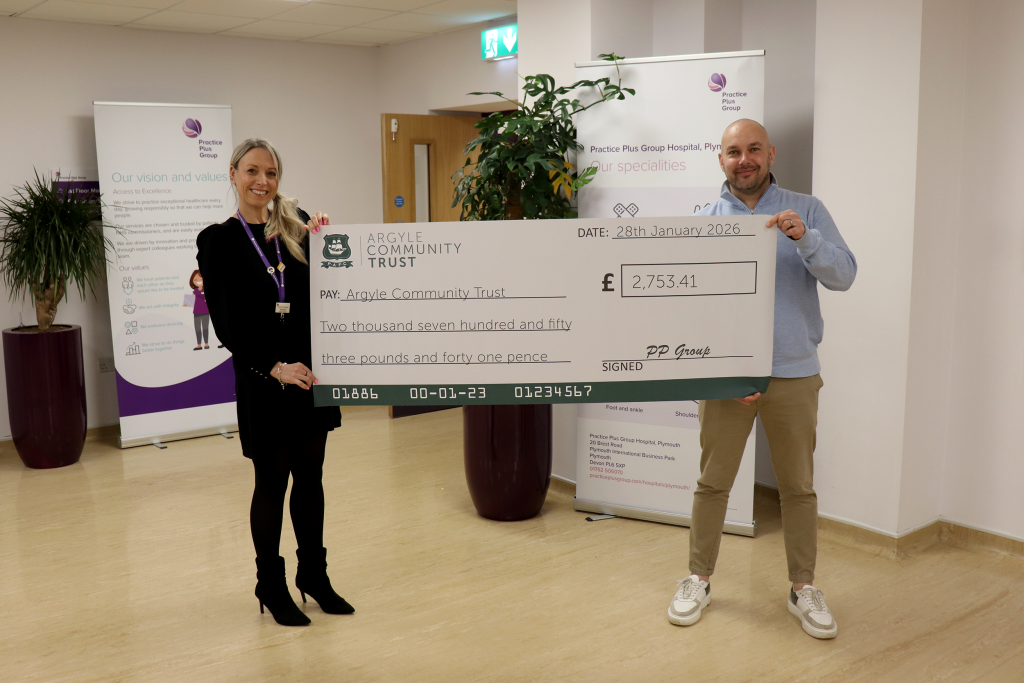 Practice Plus Group raise £2,753.41 for Argyle Community Trust in 2025 ...